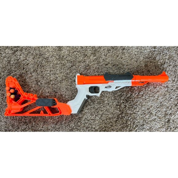 Nerf | Toys | Nerf Nstrike Sharpfire Blaster W Barrel Extender Shoulder ...